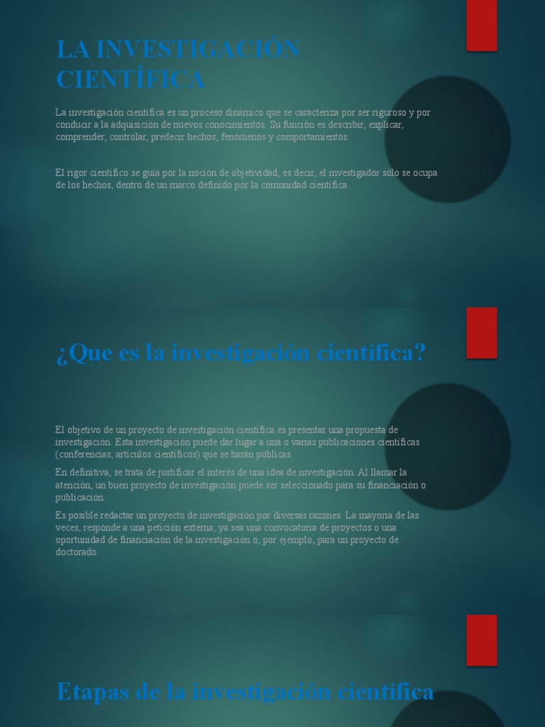 La Investigación Científica | PDF | Hipótesis | Método científico