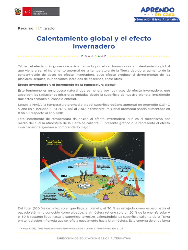 Calentamiento Global y El Efecto Invernadero | PDF | Gases de efecto invernadero | Dióxido de ...