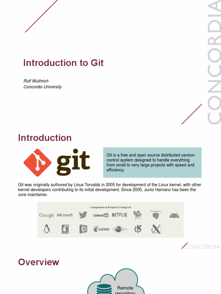Git - Introduction | Download Free PDF | Computer Architecture | Systems Engineering