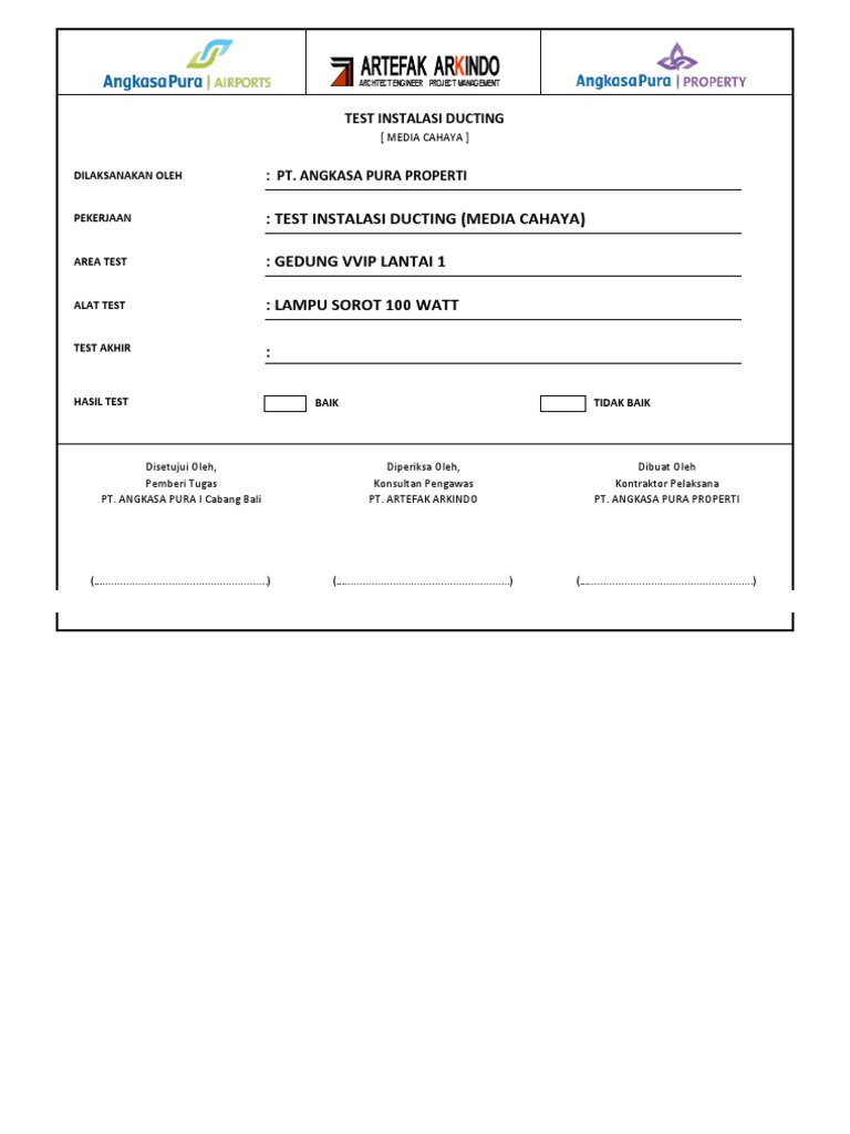 Form Tes Cahaya Vvip | PDF