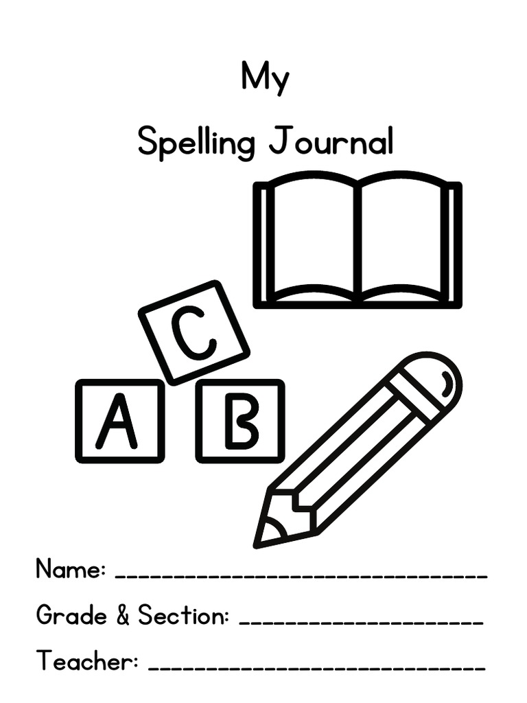 My Spelling Journal Template | PDF