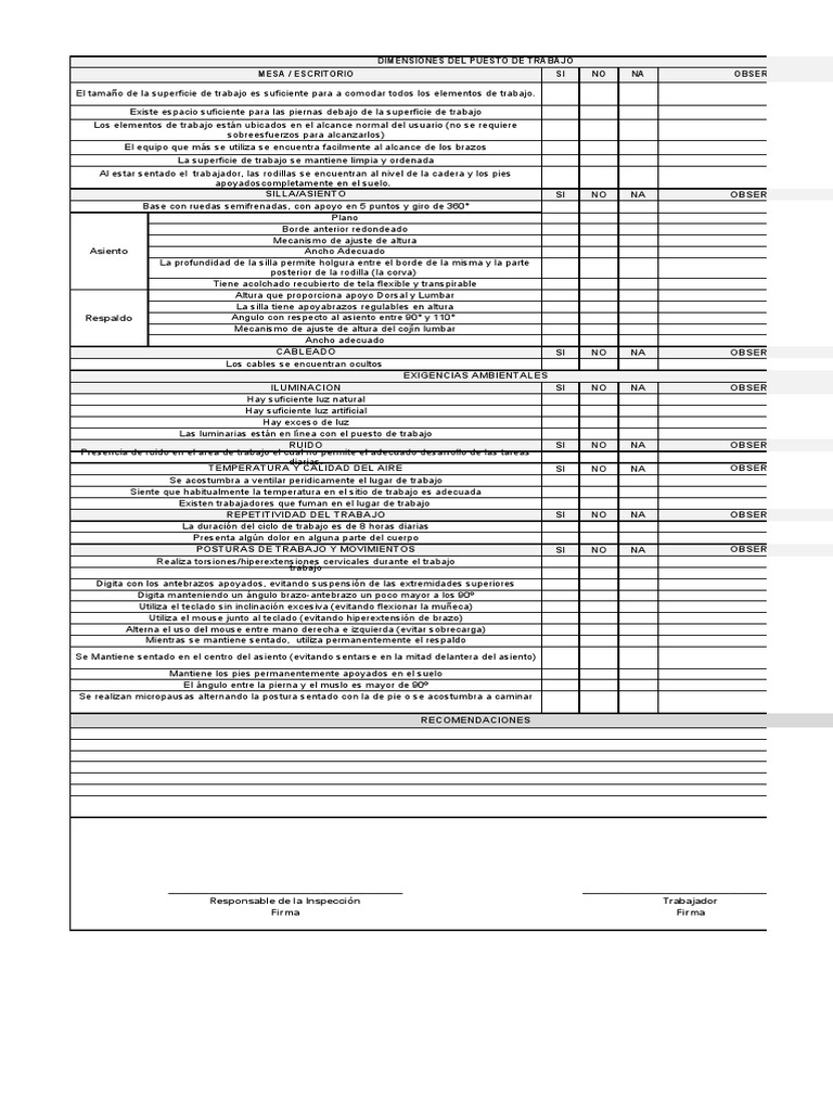 Ejemplo De Inspeccion Visual