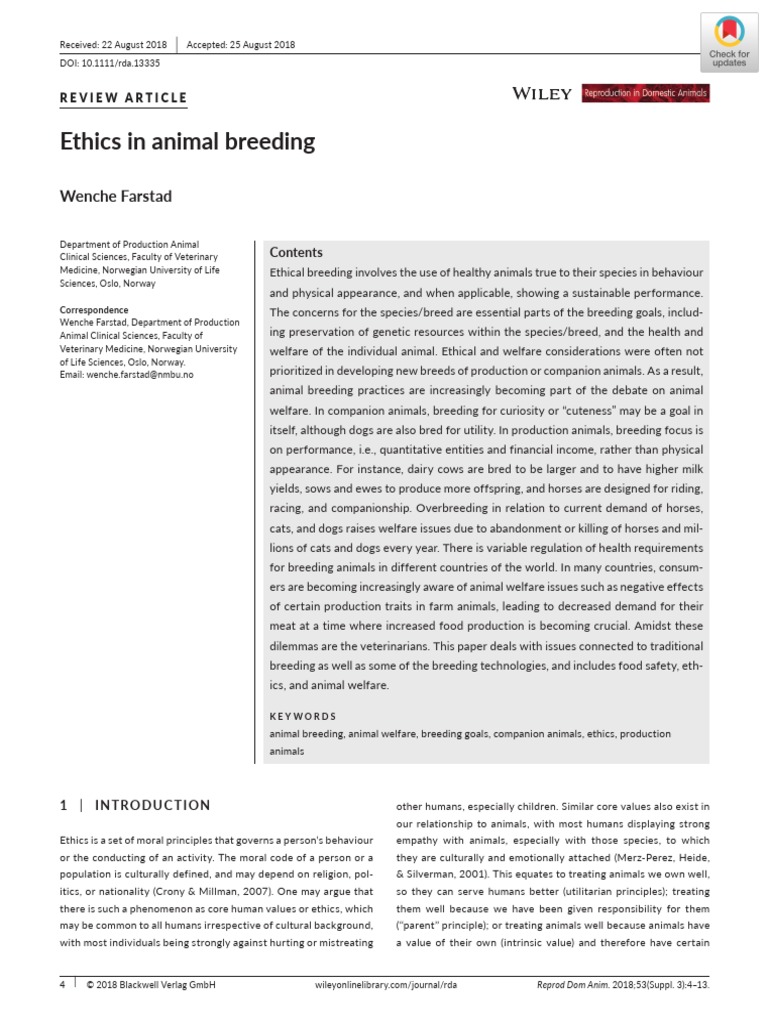Ethics in Animal Breeding | PDF | Cattle | Dogs