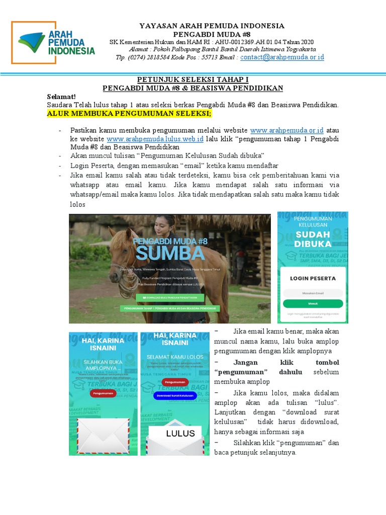 Petunjuk Seleksi Pengabdi Muda | PDF | Karier & Perkembangan | Bisnis