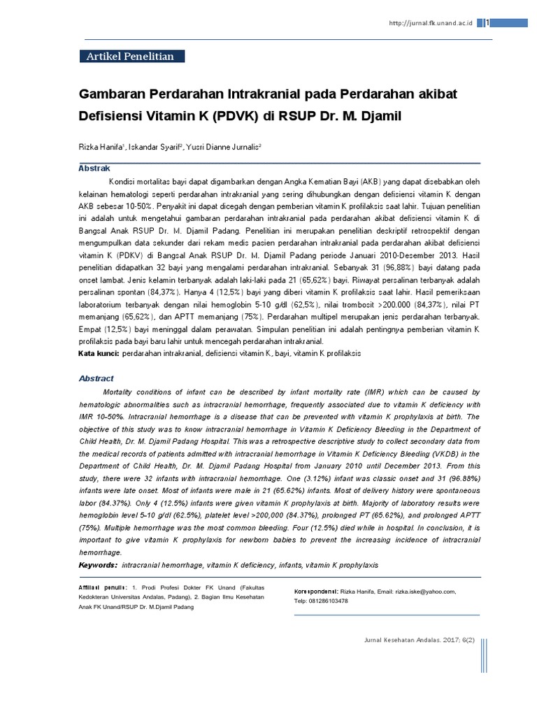 Jurnal Perdarahan Intrakranial | PDF