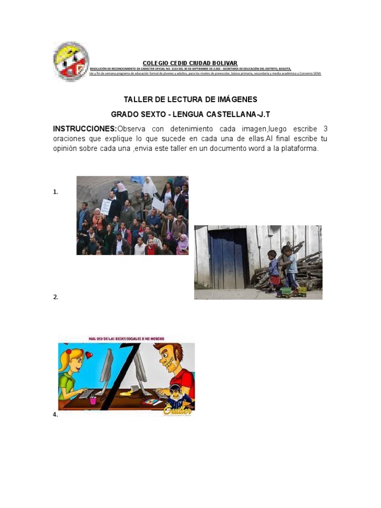 Taller Lectura de Imagenes | PDF Taller Lectura de Imagenes | PDF