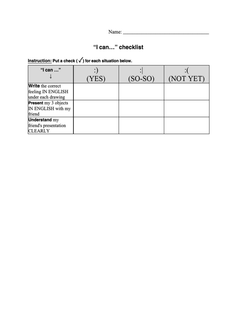 food review worksheet checklist rubric | PDF
