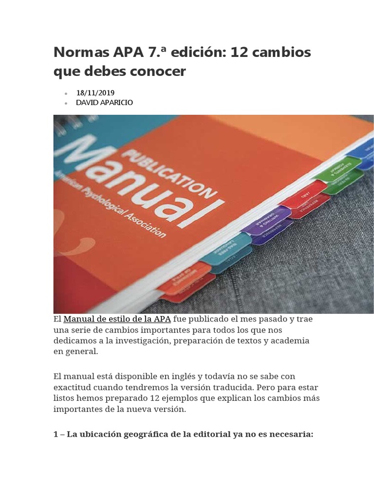 Normas APA 7 | PDF | Estilo apa