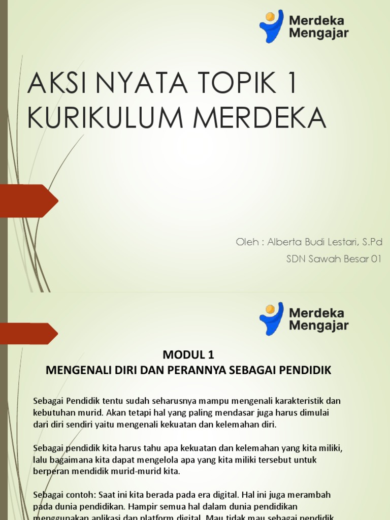 Aksi Nyata Topik 1 | PDF