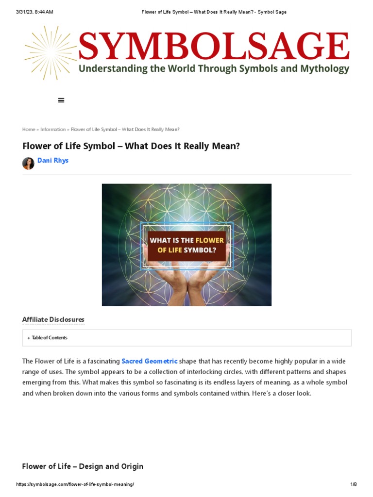 Flower of Life Symbol - What Does It Really Mean - Symbol Sage | PDF