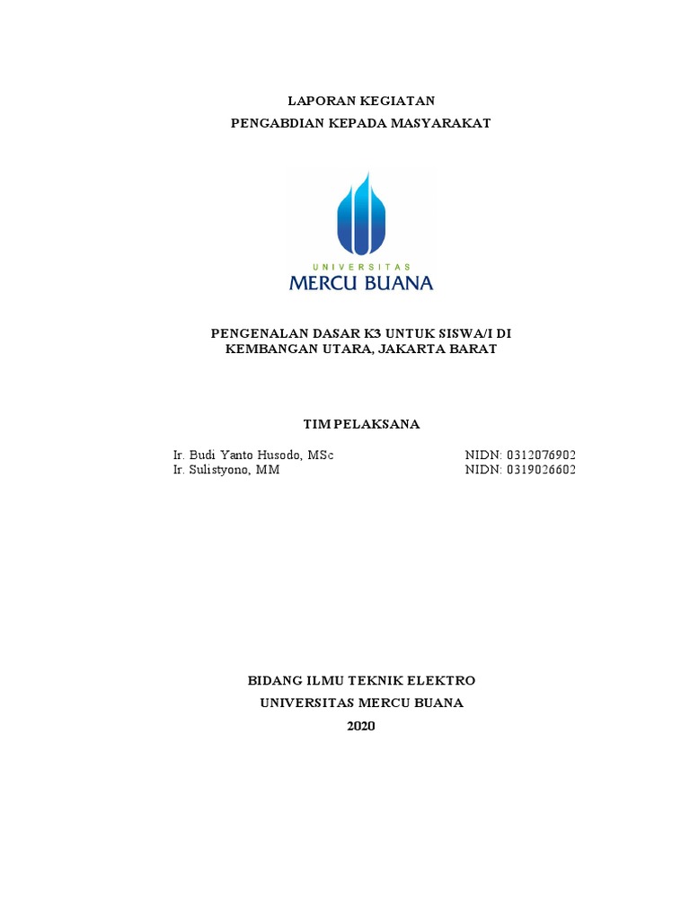 10.LAP - IR. BUDI YANTO HUSODO - Teknik Elektro - 2020 | PDF