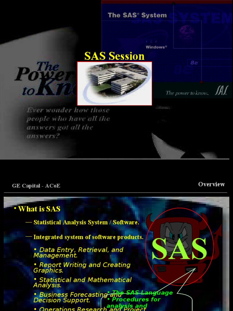Parer Point Presentation on SAS by GE | Sas (Software) | Information ...