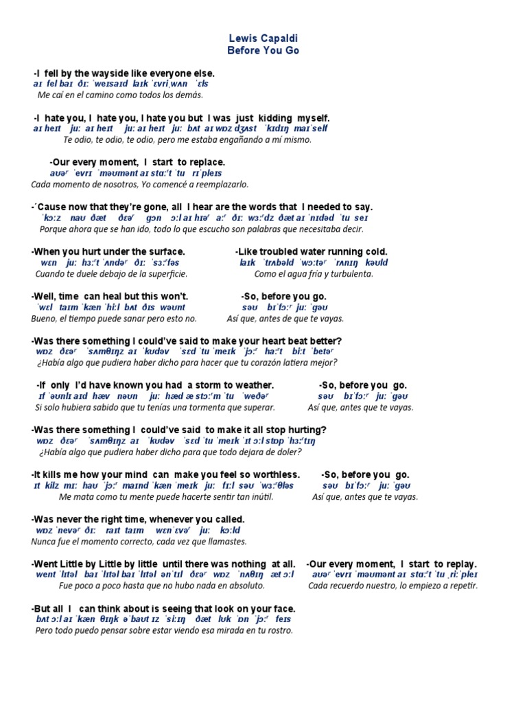 Lewis Capald - Before You Go | PDF | Música grabada | Álbumes