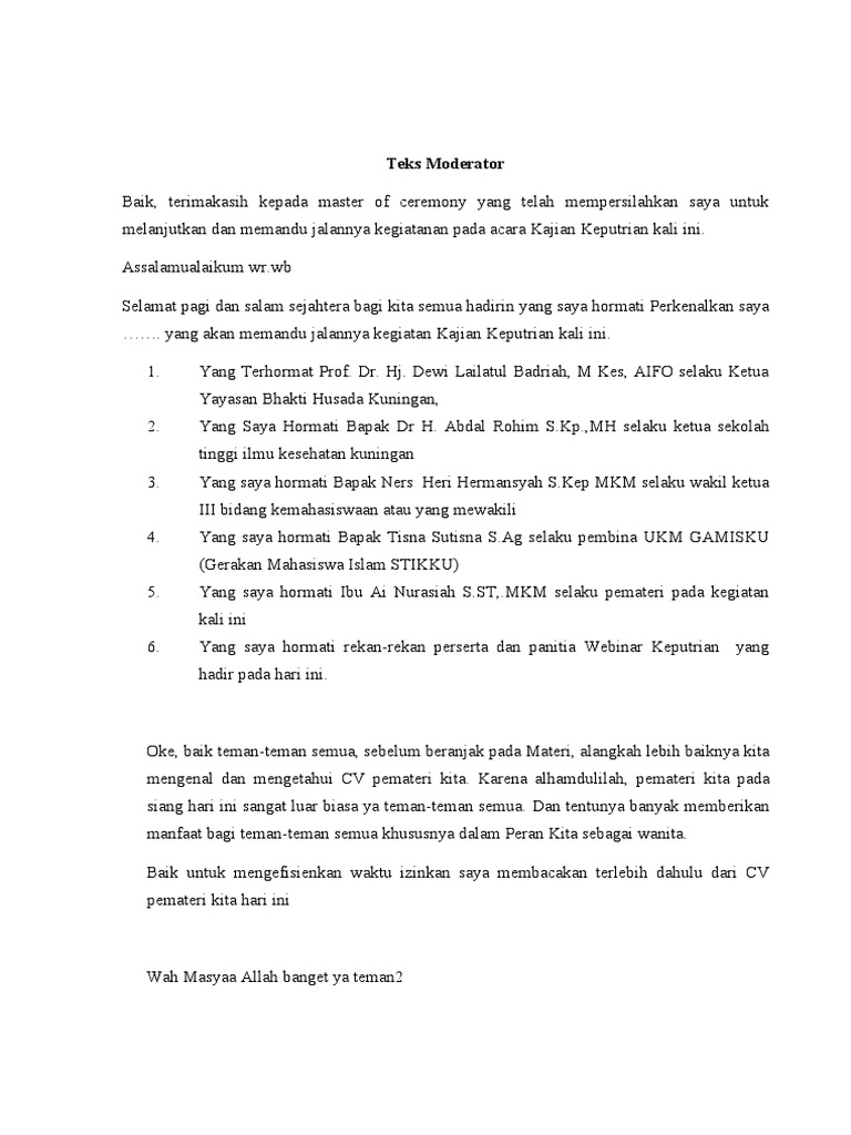 Teks Moderator | PDF