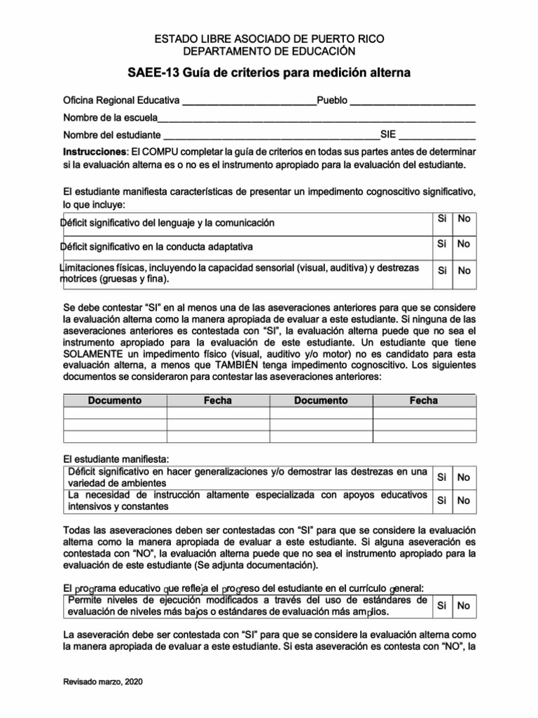 Saee 13 | PDF | Evaluación