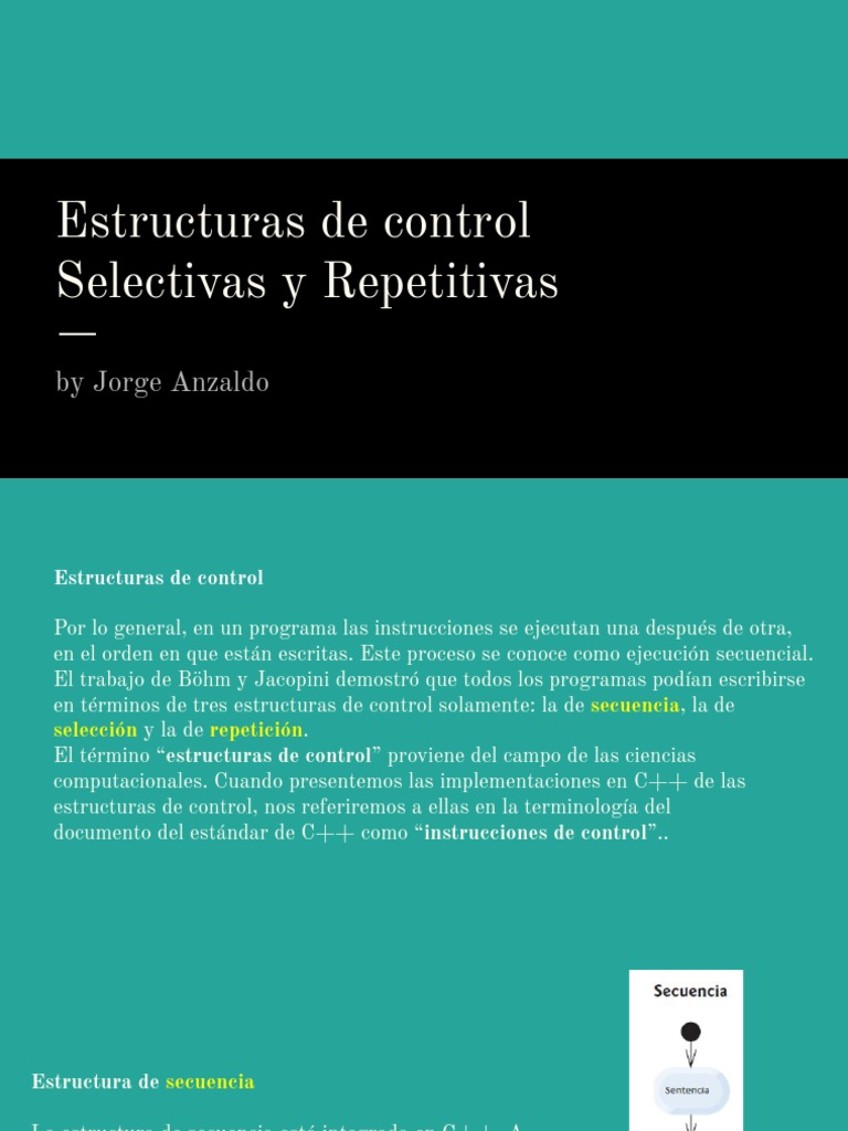 Estructuras de Control Selectivas y Repetitivas: by Jorge Anzaldo | PDF ...