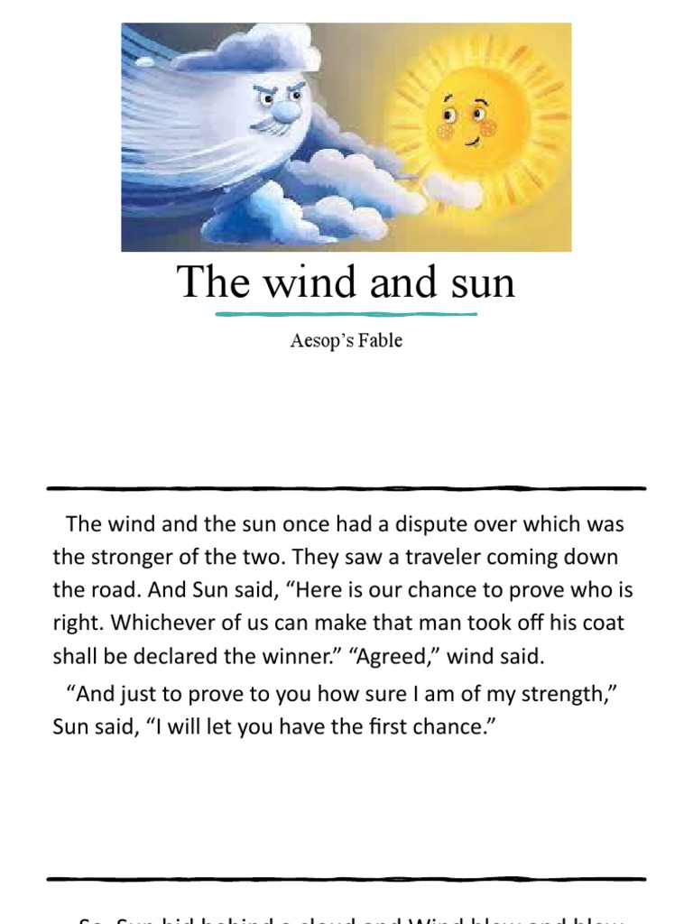 The Sun's Warmth Triumphs Over the Wind's Chill: An Analysis of Aesop's ...