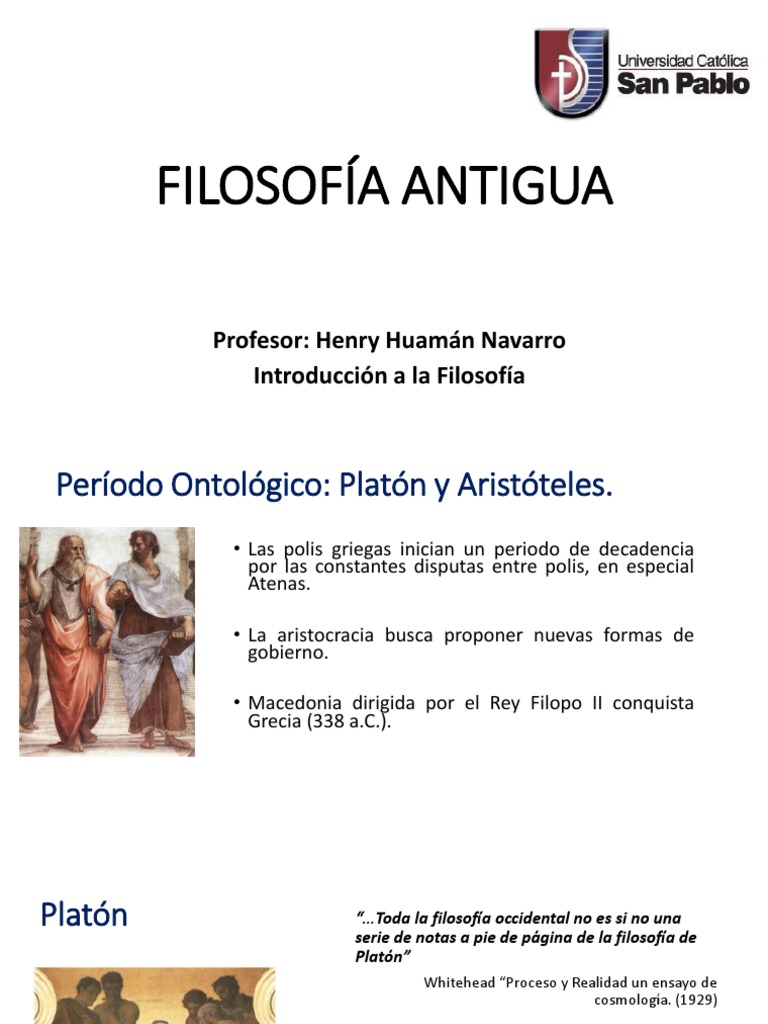 Filosofía Antigua: Platón y Aristóteles | PDF | Platón | Aristóteles
