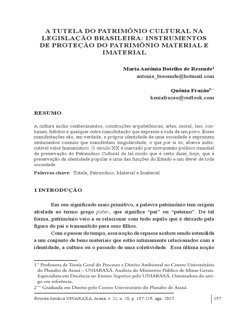 Rev-Jurídica-UNIARAXÁ 21 n.20.09 | PDF | Herança cultural | Desapropriação Rev-Jurídica-UNIARAXÁ 21 n.20.09 | PDF | Herança cultural | Desapropriação