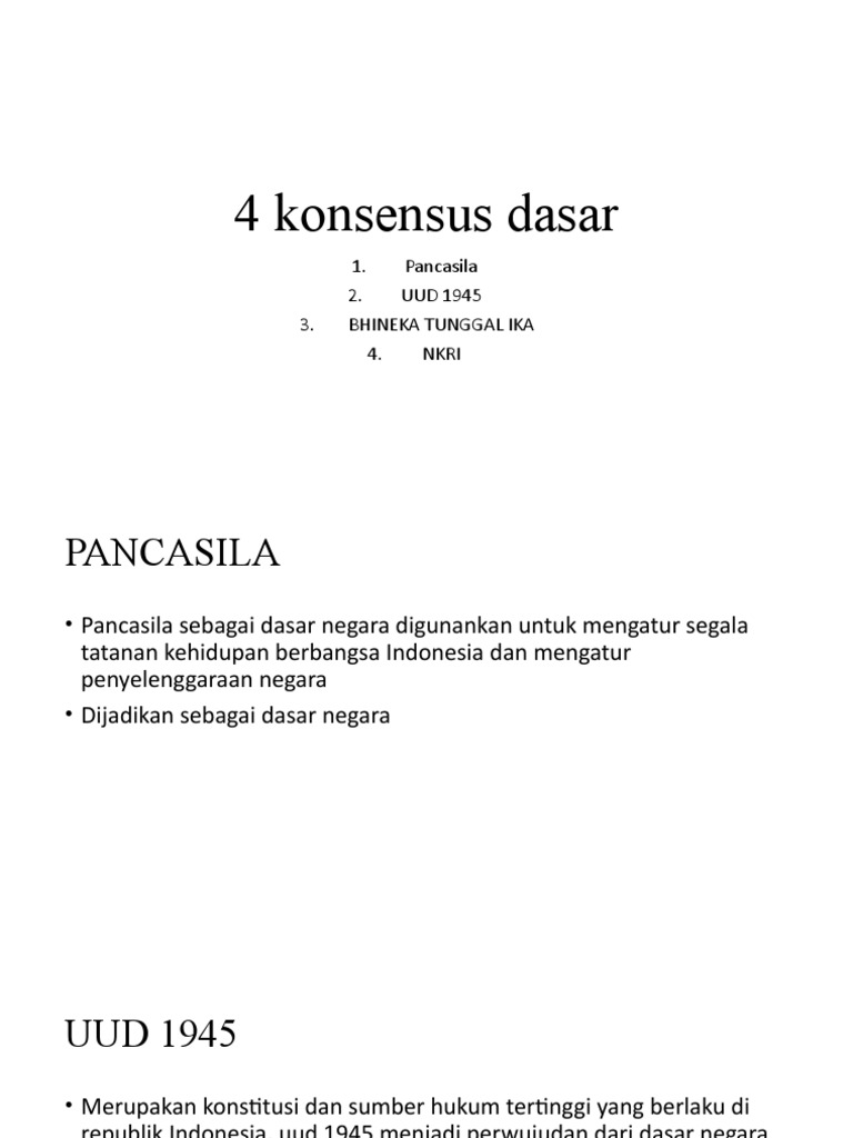 4 Konsensus Dasar | PDF