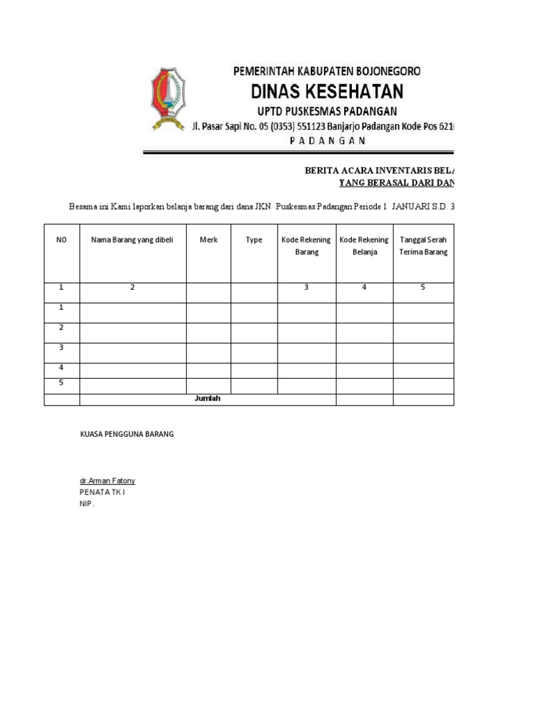 Belanja Modal JKN 2019 | PDF