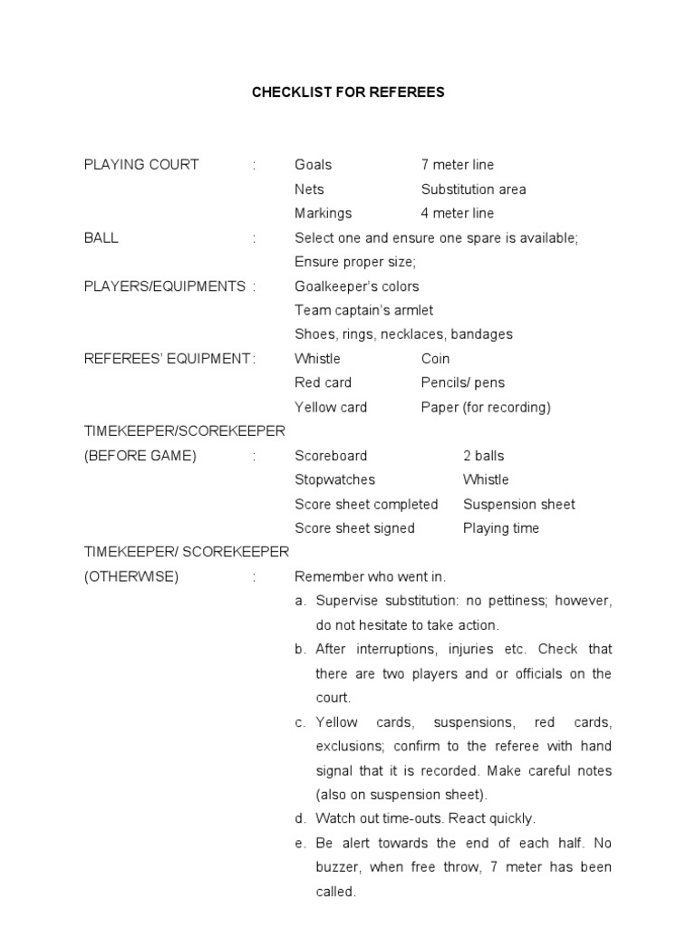 Manual 4 Handball Referees | PDF | Referee | Team Sports