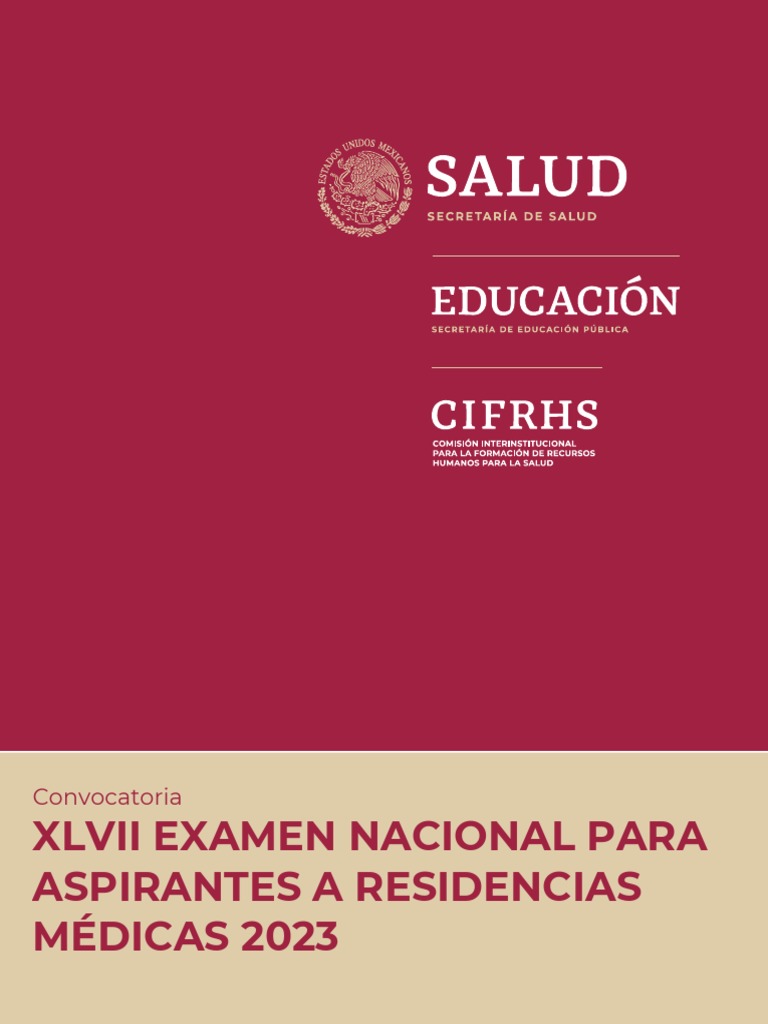 2023-ENARM Convocatoria | PDF | Examen de licencia médica de Estados ...