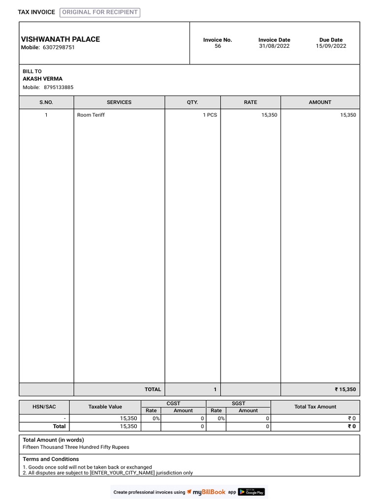 56 Sales - Invoice Akash | PDF