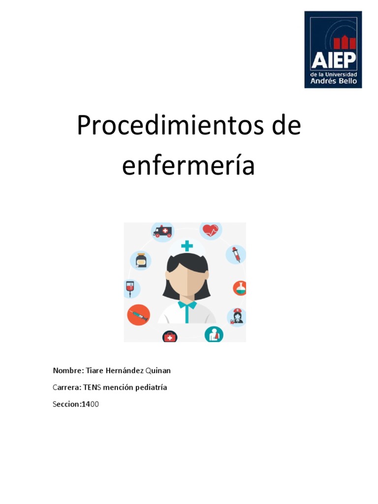 Procedimientos de Enfermería | PDF | Cuidado de la salud | Salud pública Procedimientos de Enfermería | PDF | Cuidado de la salud | Salud pública