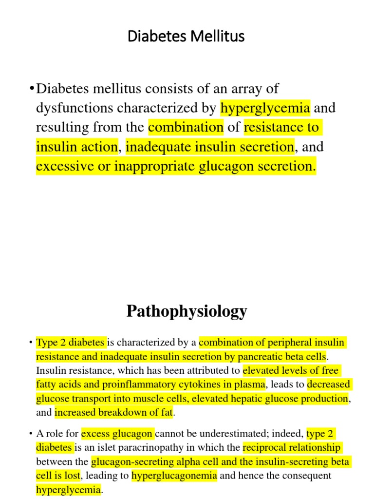 Diabetes Mellitus - 2022-2023 - First Semester - Download | PDF ...