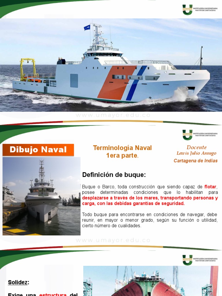 Terminología Naval: Definiciones Clave | PDF | Buques | Aparejo