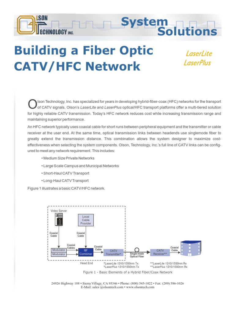 Catv HFC Networks | PDF | Cable Television | Networks