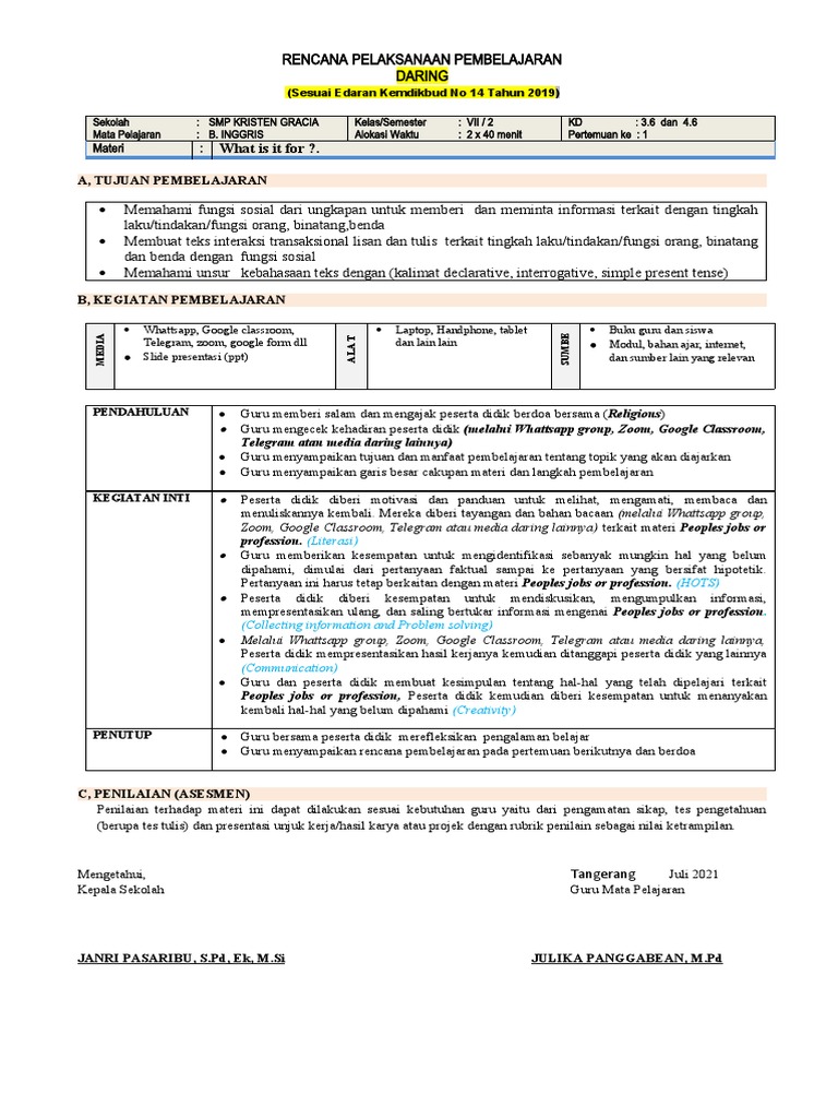 RPP 6 Bing 7 Daring Gracia | PDF