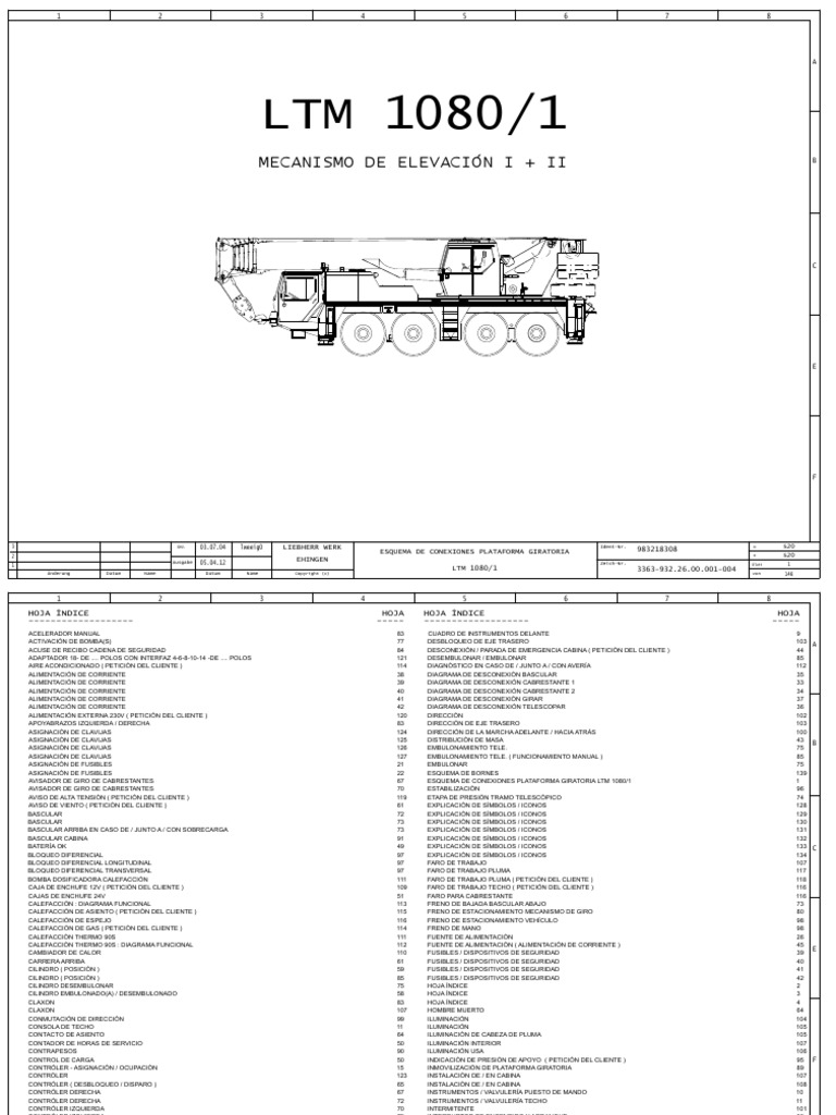 Esquemas Superestructura LTM 1080 Liebherr | PDF | Coche | Vehículos ...