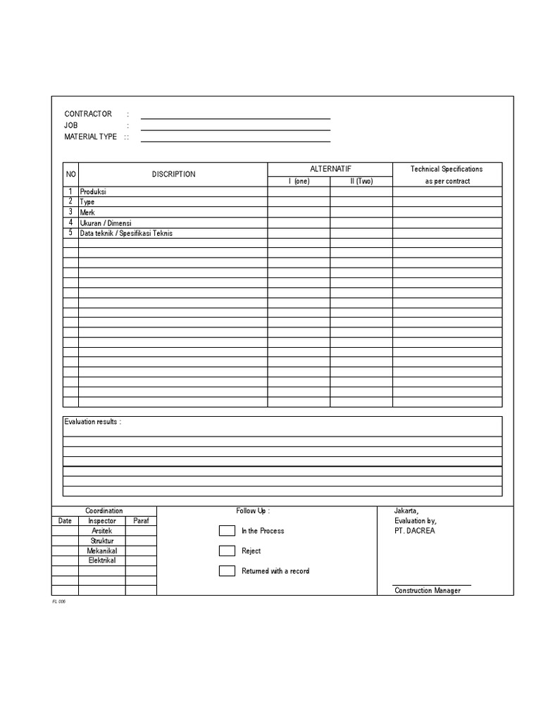 FL006 Evaluation Mat | PDF