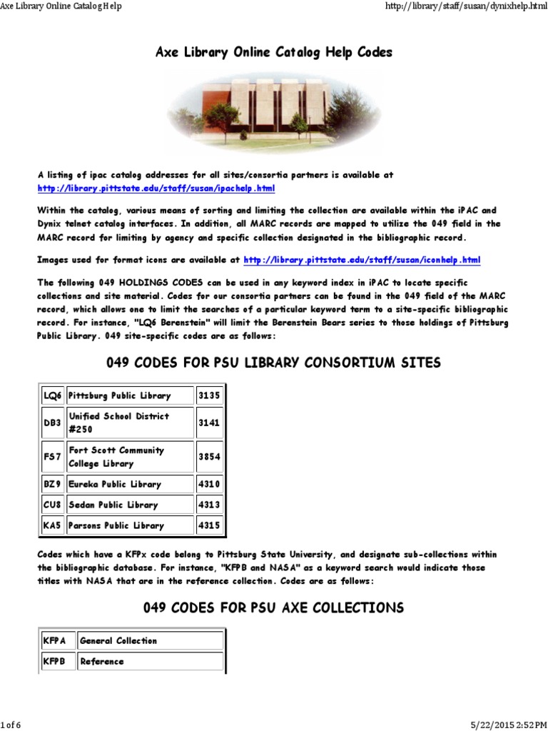 HEGIS 049 Coding Help | PDF | Science | Libraries