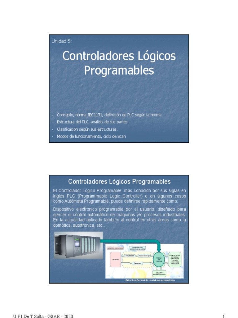 Controladores Lógicos Programables: PLC y Normas | PDF | Controlador ...