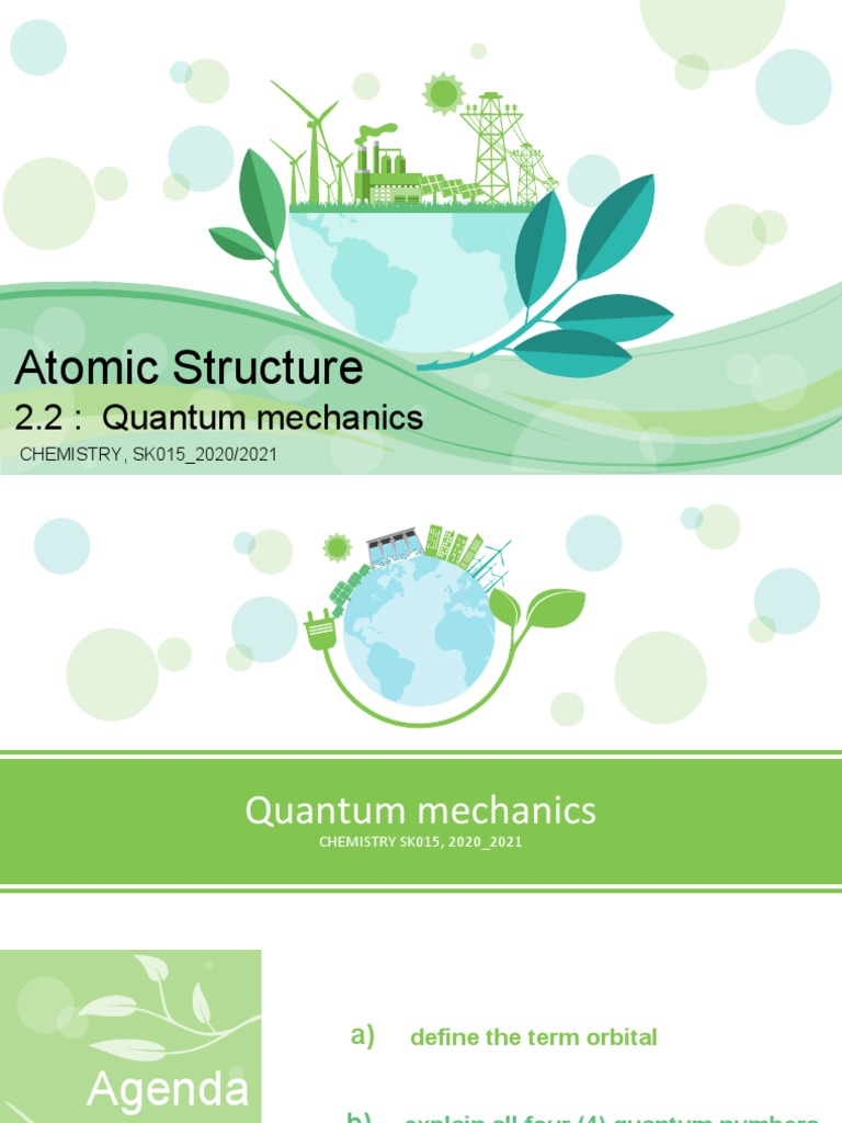 Quantum Numbers & Atomic Orbitals | PDF | Electron Configuration ...