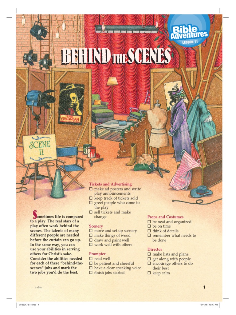 Behind-the-Scenes Theater Roles | PDF