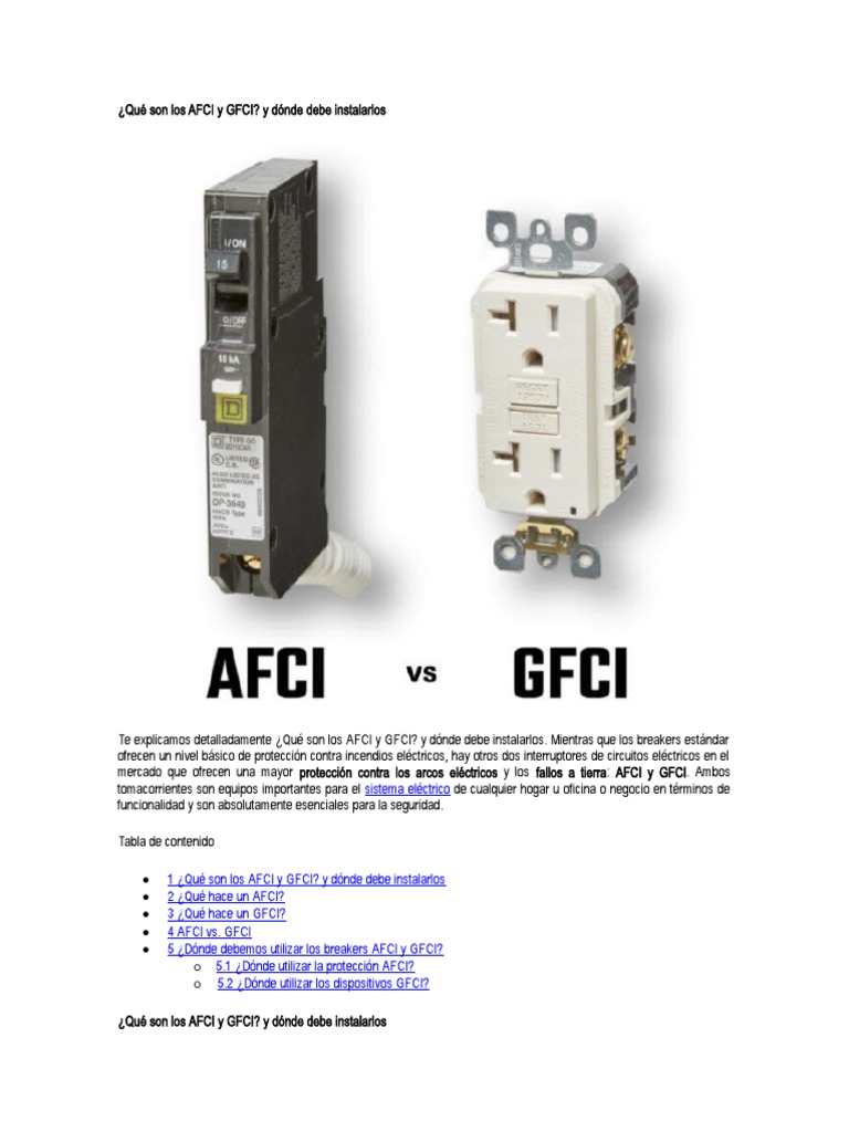 01 Breakers, AFCI y GFCI | PDF | Ingenieria Eléctrica | Electricidad