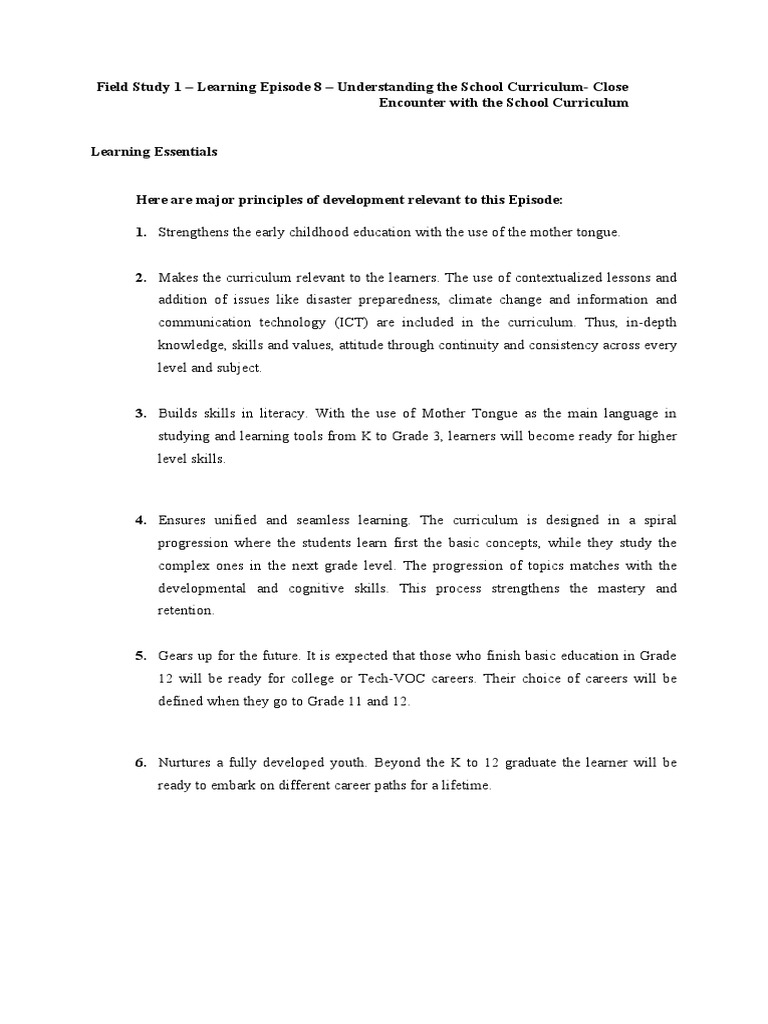 K-12 Curriculum Insights | PDF | Curriculum | Learning