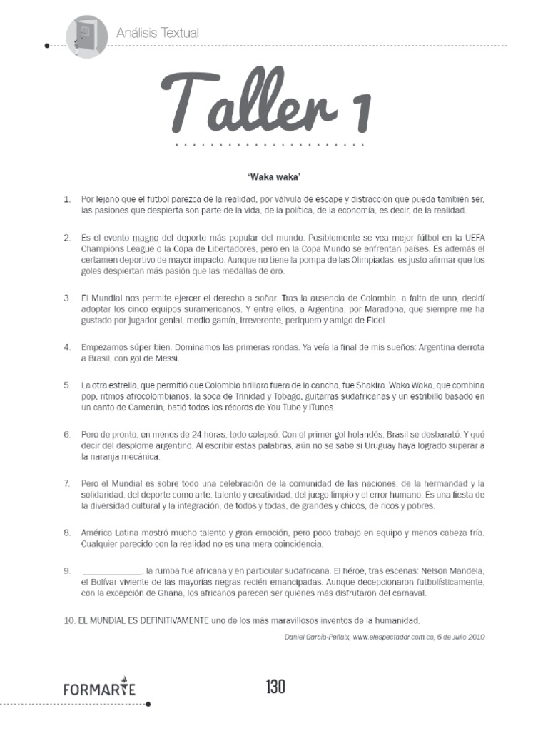 Módulo Taller Análisis Textual | PDF