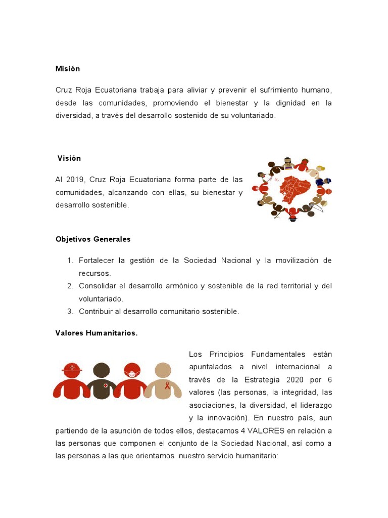 Misión Vision Cruz Roja | PDF