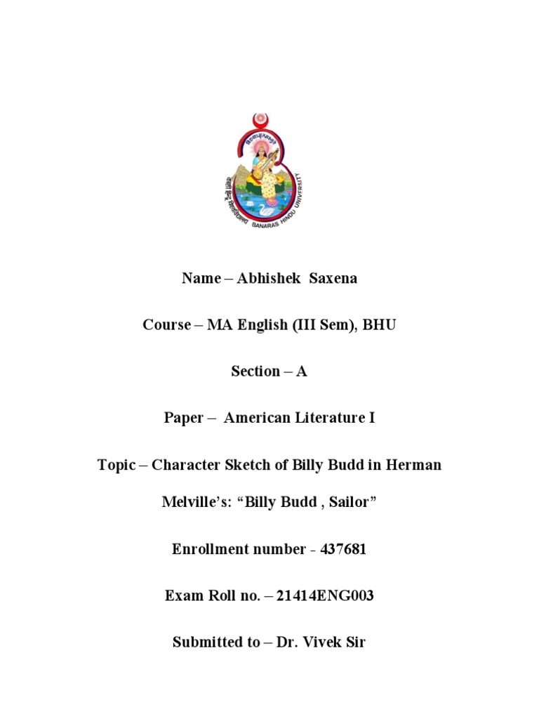 Billy Budd Assignment | PDF | Herman Melville