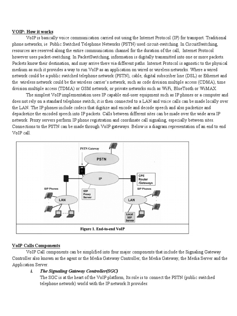 VOIP: How It Works: I. The Signaling Gateway Controller (SGC) | PDF | Session Initiation ...