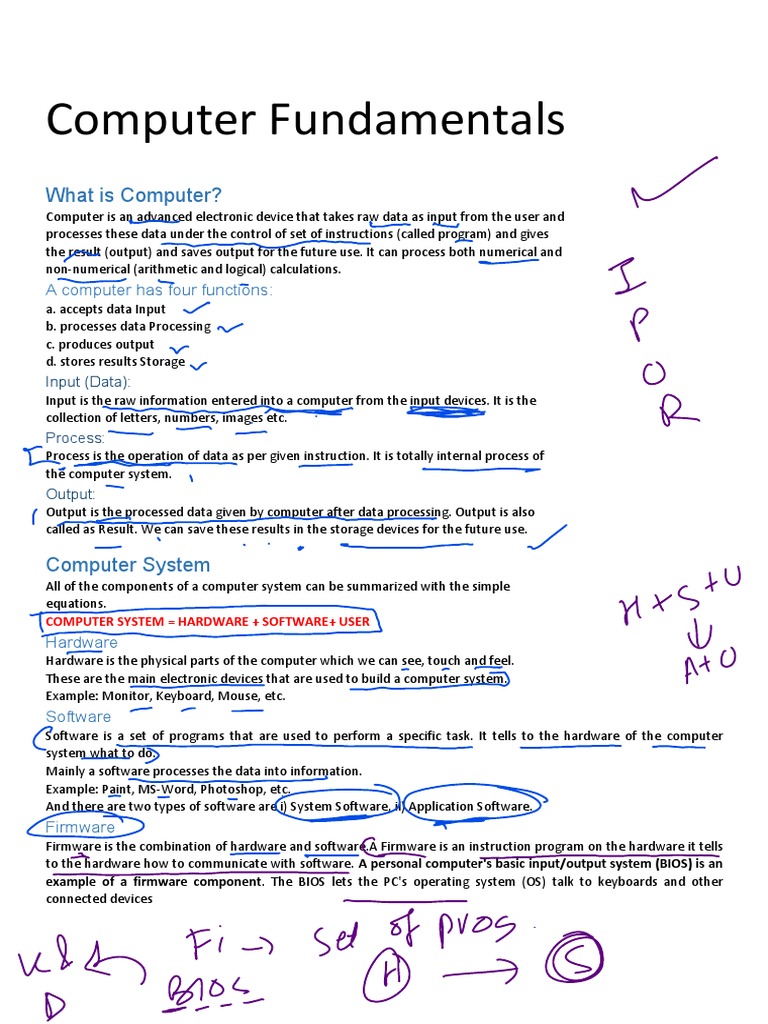 Computer Fundamentals | PDF | Computer Data Storage | Computer Hardware