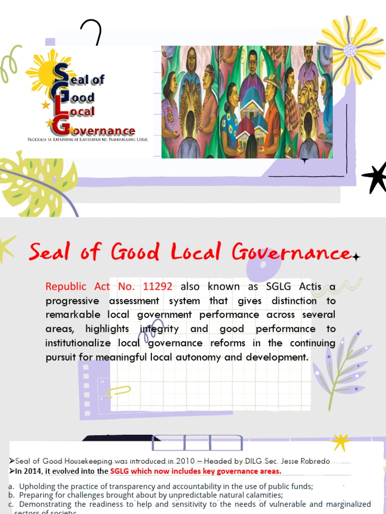 Seal of Good Local Governance | PDF | Emergency Management | Governance