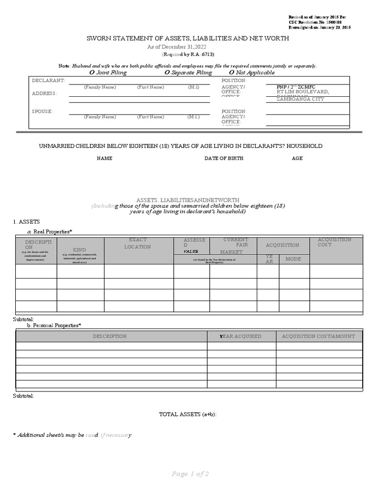 Saln 2022 Format 3 | PDF | Business | Economies