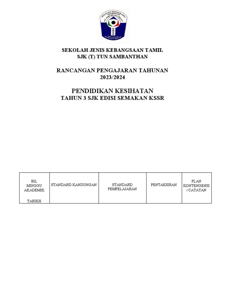 RPT PK Tahun 3 2023 | PDF