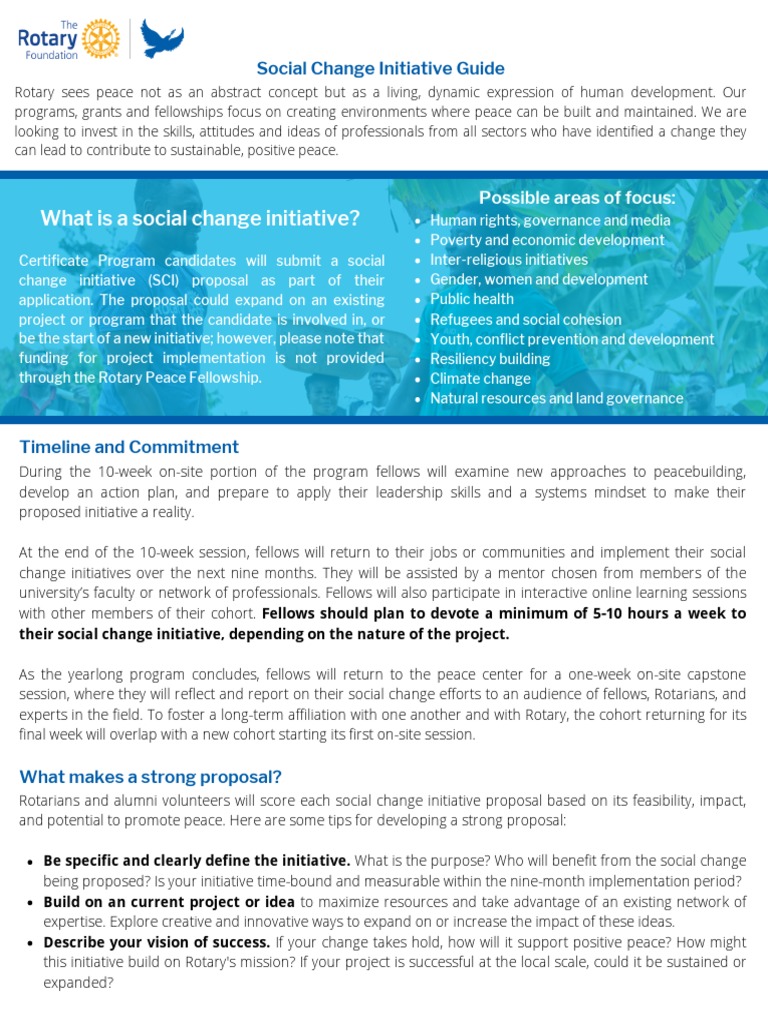 Peace Fellowships Social Change Initiative Guide en | PDF | Expert ...